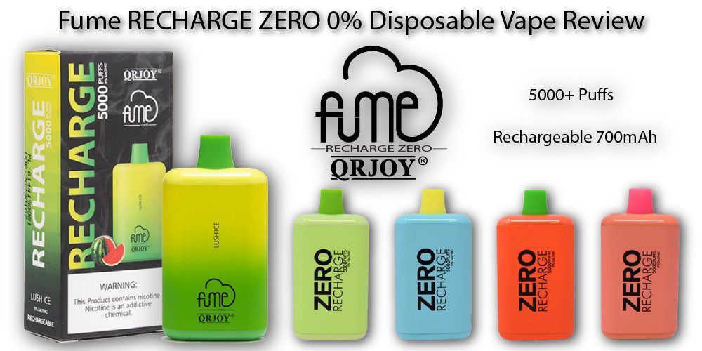 Fume RECHARGE ZERO 0% Disposable Vape Device Review– eVape-Kings