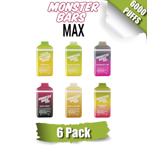 Monster Bars MAX Disposable Vape Device [6000 Puffs] - 6PK– eVape-Kings