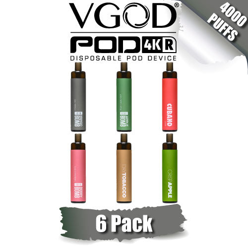 VGOD POD 4K R Disposable Vape Device [4000 Puffs] - 6PK– eVape-Kings