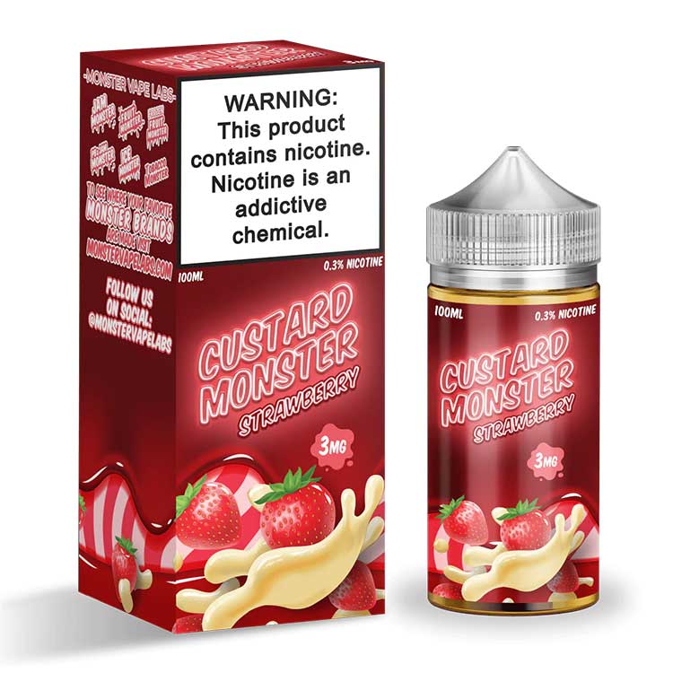 Custard Monster Strawberry Custard 100ml by jam Monster– eVape-Kings