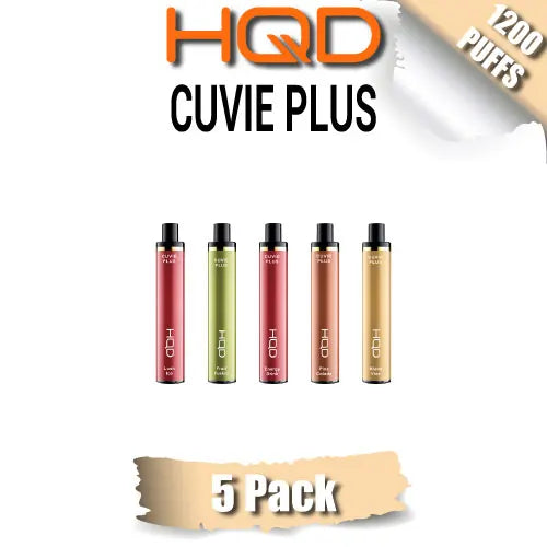 HQD Cuvie Plus Disposable Vape Device [1200 Puffs] - 5PK– eVape-Kings