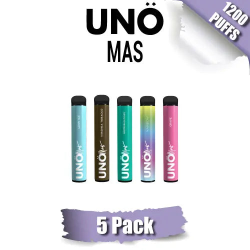 Uno Mas Disposable Vape Device [1200 Puffs] – 5Pk– eVape-Kings